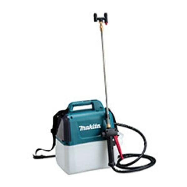 マキタ makita充電式噴霧器MUS053DZ本体のみです。※バッテリー・充電器は別販売品です。88381743211■10.8Vスライド式、軽量・軽快タイプタンク容量5L。軽量＆コンパクトな肩掛式。■最高圧力0.3MPaパワフルな噴霧が...