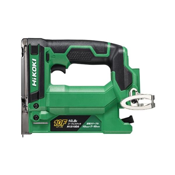 セット品をバラした商品です。付属品などは通常の(本体のみ)商品と同じです。HiKOKI ハイコーキ(旧日立工機)コードレスタッカ(ステープル幅10mm) N1210DA(NN)本体のみです。※バッテリ・充電器・ケースは別販売です。■射出部の...