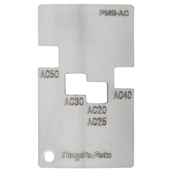 新潟精機　マーキングゲージ ACドレン管用PMG-AC ■製品概要本製品は、堅牢なステンレスを採用し、現場での長期使用に耐える耐久性を実現しています。「マーキングゲージPMGシリーズ」は、塩ビ管の接合や継手の差し込み長さを正確にマーキングす...