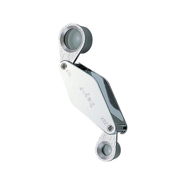 シンワルーペ C 高倍率収納型 2枚組 10倍・20倍製品コード：75523■特長・高倍率で小さく、収納タイプなので携帯に便利です。・ガラスレンズです。■仕様・本体サイズ 58×23×16mm・製品質量 30g・レンズ径 7、13mm・倍率...