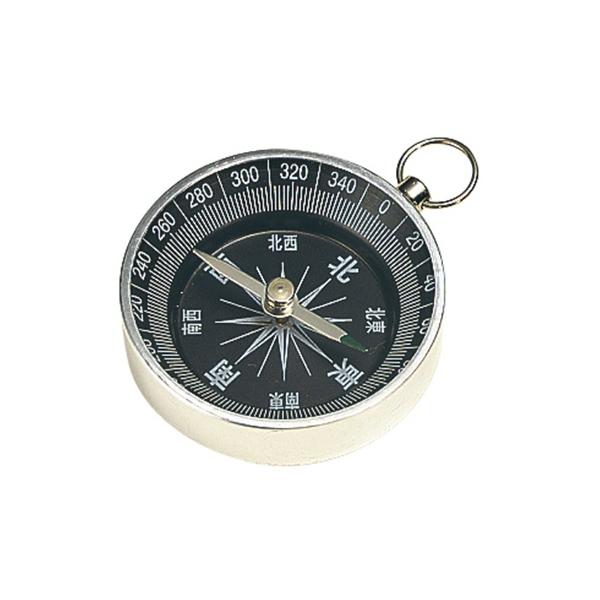 シンワ測定方向コンパス K-2 和文字製品コード：75672■特長・スタンダードな形で、教材用としても使えます。■仕様・本体サイズ φ44×11mm・製品質量 12g・材質 本体：アルミ 度数盤を覆う表面：ガラス