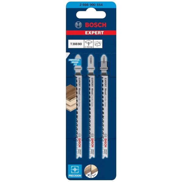 ボッシュ BOSCHEXPERTジグソーブレード 入数3本T308BO2608900554■特長・正確でバリの少ない木材の切断・2-Side Clean Geometryによりバリの少ない切断ができます。・精密グラインディングによる非常に鋭...