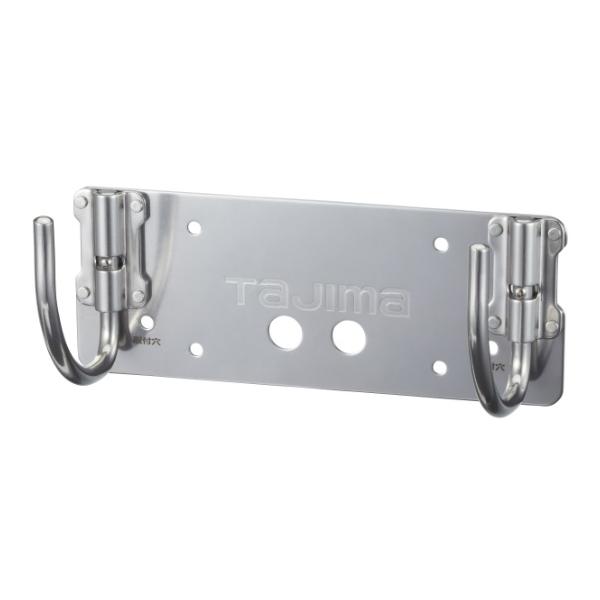 タジマ TAJIMA工具ボックス台車Jフック折りたたみダブル品番流通コード：TB-JFW■特長・ボックス／台車のセフプレート部に取付できるJフックプレート・工具や電動工具、脚立、ビニール袋を引っ掛けるなど幅広く使える・耐荷重合計15kg（片...