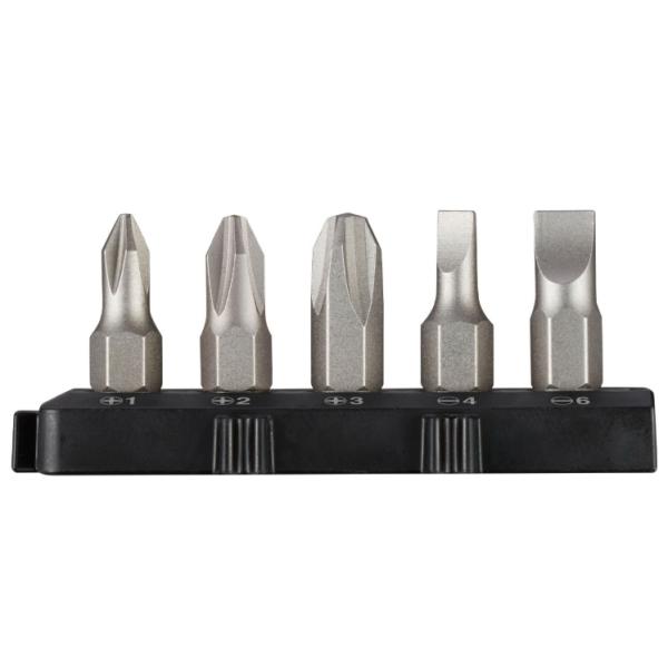 ベッセル(VESSEL)ビットセット5本組 (プラス/マイナス)No.TD-BS11交換用ビットセット5本組（プラス/マイナス）●全長25.4mm●マグネットなし●電動工具で使える18V 対応●保管や持ち運びに便利、連結できる専用ホルダー（...