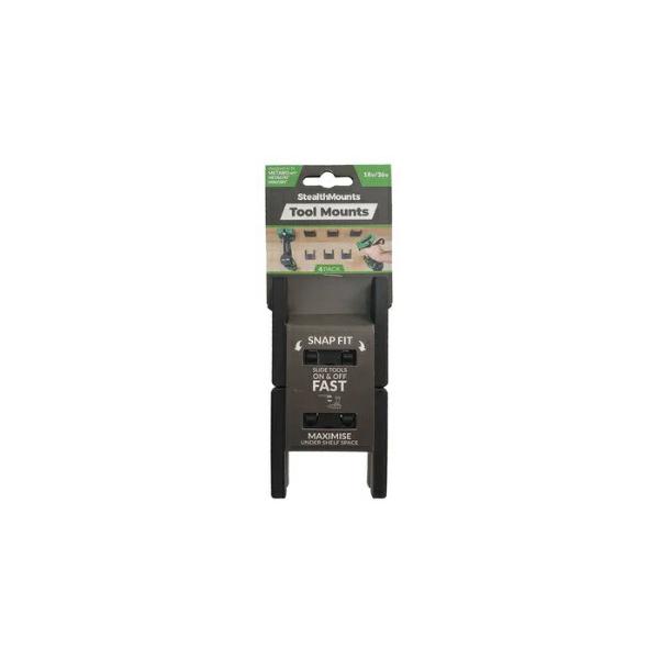 ステルスマウント StealthMountsツールマウント ブラック TM-MHH18-BLK-4■特長・本商品は、Hikoki/Metabo HPT/Hitachi 18v用（14.4V、36Vにも対応）のツールマウント（ホルダー）です。...