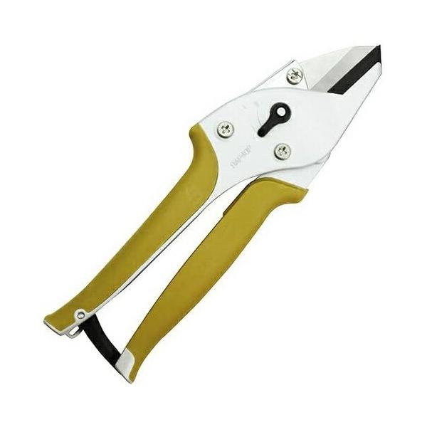 みきかじや村 楽なんです 剪定鋏 鶯(うぐいす)TS179■特長楽なんですは『楽』がいっぱい。誰でも軽く切れるアンビルタイプ。腱鞘炎になりにくく手への振動が少ないアンビル型を採用。受け刃が樹脂でさらに衝撃を和らげている。刃は独自特許(特許第...