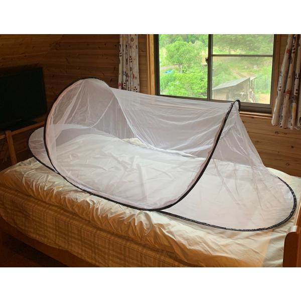 商品の説明この時期ムカデや蚊などの虫の対策に１ついかがでしょうか？収納サイズが３０cmほどしかございませんのでスーツケースにも入るため持ち運びや車に収納も困りません旅行や海外旅行又アウトドアでストレスになる蚊帳があると大変役に立ちますよこの...
