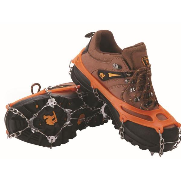 ８爪は扱いやすくすぐに使えて使いやすいステンレスチェーン及びステンレス鋼（マンガン鉱含む）爪になります。ゴムは、伸びに強くキズにも強いゴム素材になります。チェーンは、ステンレスのためさびにくく爪は、マンガン鋼を含んでいるため強靭です。靴の装...