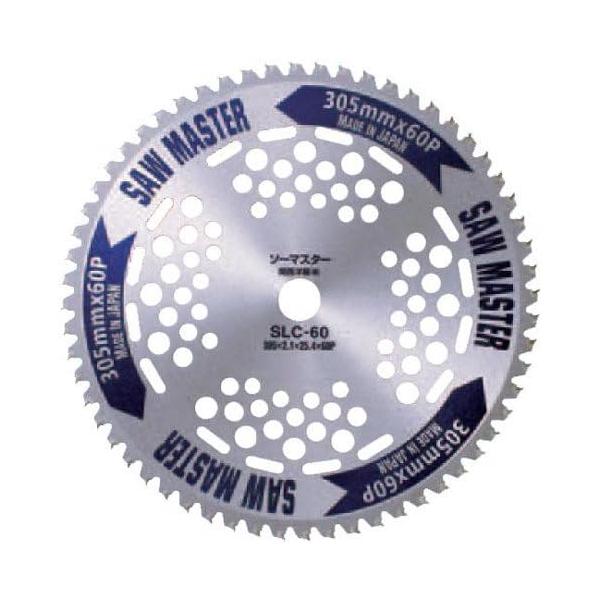 外径305mm×刃数60P業務用で大径305mm大排気量機に最適！！広い場所や山林に軽量設計：超軽量メッシュ採用で作業時の疲労軽減。斜め埋込：安全性・耐久性抜群の斜め埋込採用。刃数60Pだから仕事が早い！！