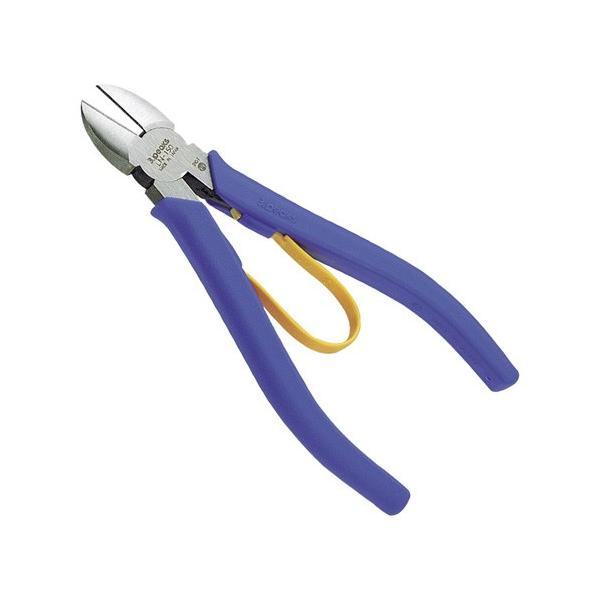 ■呼び寸法：150mm■グリップ：素材…エストラマー　　　　　　　 バネ…プラスチックバネ付き■材料：S58C■硬さ（HRC）：56〜64（刃部）■刃角度：15°■JIS：−■PAT.：○【切断能力】■鉄線：φ1.9mm■銅線：φ3.2mm...