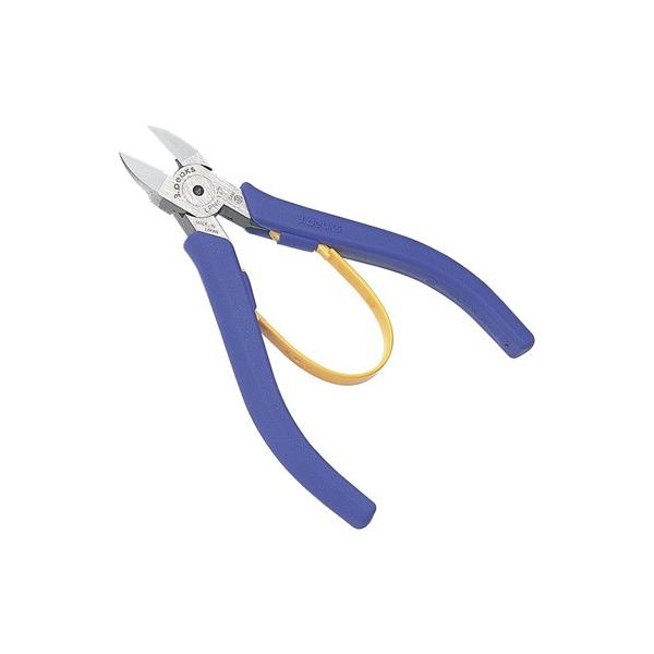 ■呼び寸法：125mm■グリップ：素材…エストラマー　　　　　　　 バネ…プラスチックバネ付き■刃面形状：フラット型（平面）■材料：S58C■硬さ（HRC）：52〜60（刃部）■刃角度：15°■JIS：−■PAT.：○【切断能力】■プラ：φ...