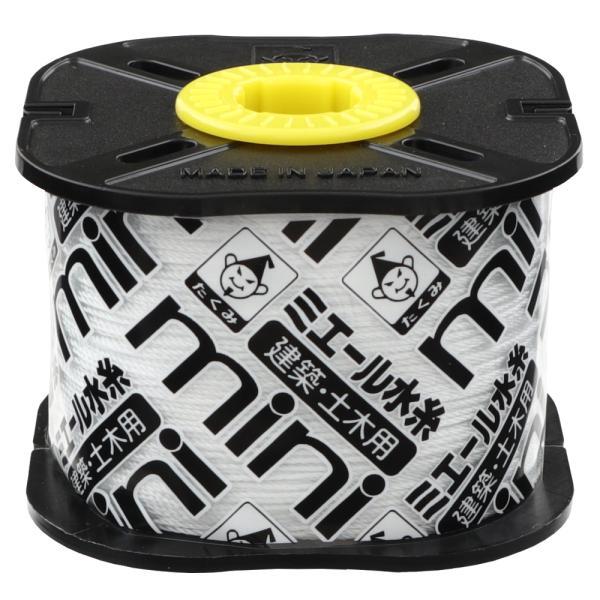 コンパクトで使いきりやすい糸出ししやすい回転軸付リール切った糸が巻ける凹みがあるリール糸の残量が見えるスリット付よく見える蛍光原着水糸■本体サイズ：59×59×46mm■重量：57g■梱包サイズ：59×59×46mm■梱包重量：58g
