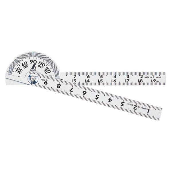 特長●10cmのコンパクトサイズです。●目盛はエッチング＋黒クロムメッキ加工してあり、消えにくくなっています。●大きく鮮明な目盛数字を採用しました。●シルバー加工で表面の反射を抑え目盛が読み取りやすくなっています。●2本竿タイプは、分度板が...