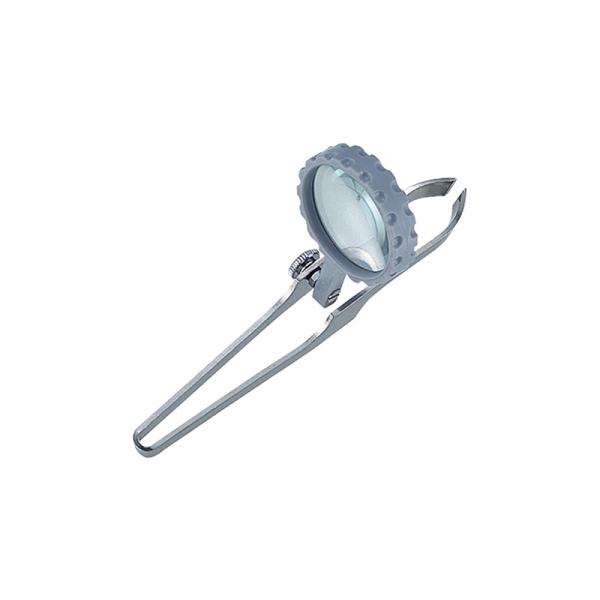 特長●細かな作業の能率アップに役立ちます。●ガラスレンズです。仕様●本体サイズ 110×36×13mm●製品質量 27g●レンズ径 30mm●倍率 4.5倍●材質 本体：ステンレス、ポリエチレン樹脂