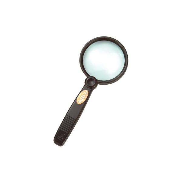 特長●くっきりと見やすく、握りやすいルーペです。●キズのつきにくい高級ガラスレンズを使用しています。●ガラスレンズです。仕様●本体サイズ 182×74×17mm●製品質量 83g●レンズ径 65mm●倍率 3倍●材質 本体（枠・柄）：ABS樹脂