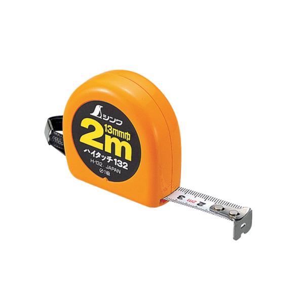 特長●JIS1級です。●握りやすい、手にフィットする形状です。●0点補正移動爪付です。●455mmピッチ表示付です。●ストラップ付です。●サビに強いステンレスバネ仕様です。仕様●テープ巾 13mm●テープ長 2m●製品質量 70g●材質 本...