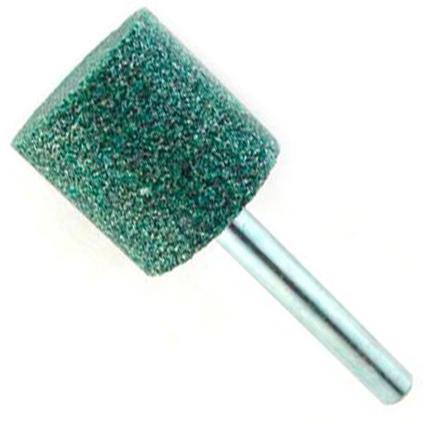 ■サイズ：直径25×長さ25mm■重量：36g■軸径：6φ■材質：GC材■粒度：#6■許容回転数：23.000min-1（rpm)