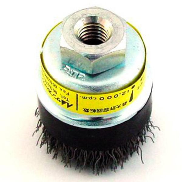 ■サイズ：直径50×線径0.3mm　■線径：0.3mm■M10ピッチ：1.5■重量：104g■材質：鋼線先端■許容最大回転数：13.000min-1（rpm)■カップ型