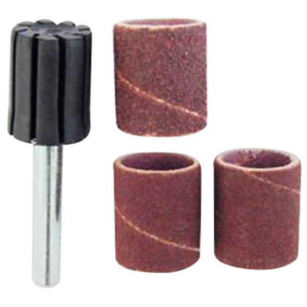 ■サイズ：直径15×長さ20mm■軸径：6φ■許容回転数：20.000 min-1（rpm)■バンド：（粒度##60）1ヶ、（粒度#120）2ヶ　