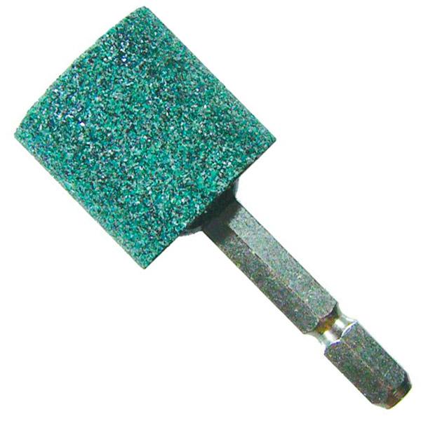 ■サイズ：直径25×長さ25mm■六角軸：対辺6.35mm■材質：GC材■粒度：#60■許容回転数：5.000min-1（rpm)■非鉄用