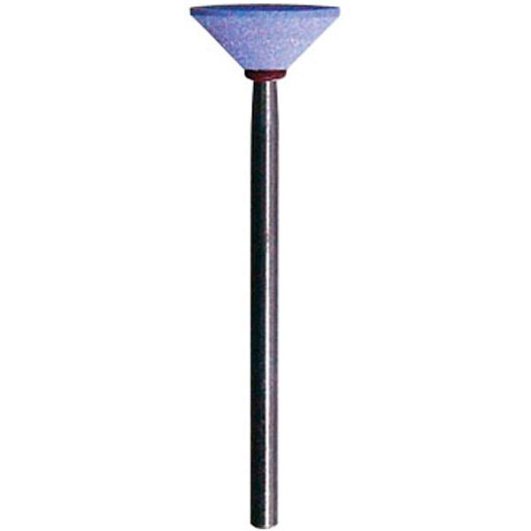 ■サイズ：直径12×長さ5mm■軸径：2.34mm■材質：WA材■粒度：#120■形状：逆台形型■許容最大回転数：25.000min-1（rpm)