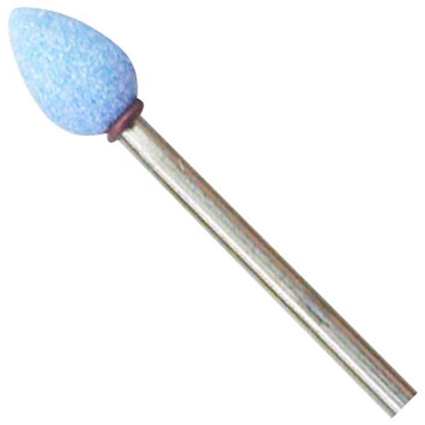 ■サイズ：直径6×長さ10mm■軸径：2.34mm■材質：WA材■粒度：#120■形状：砲弾型■許容最大回転数：30.000min-1（rpm)