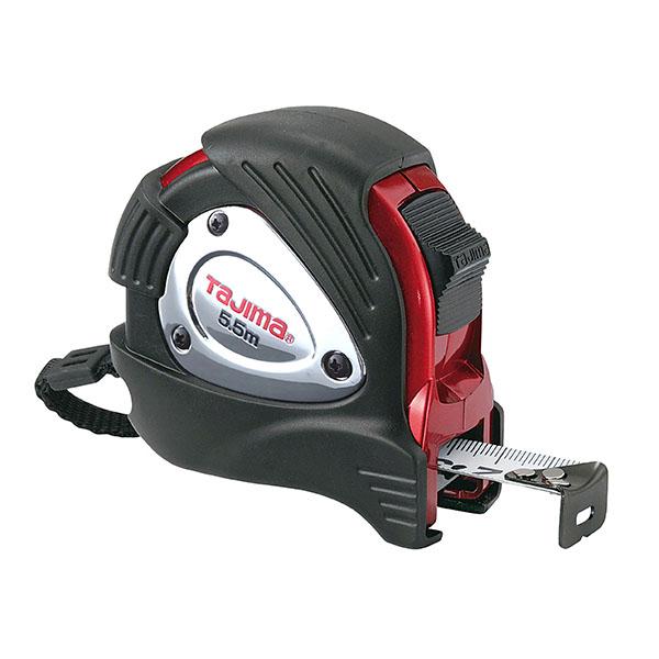 曲げ強度を向上させた、新開発「焼き爪」を採用。落下時に建材にダメージを与えないアーマードケース仕様。落下時の衝撃から爪を守るフックガードバンパー、0点補正移動爪、ショックアブソーバー付き。■仕様目盛仕様：メートル目盛、JIS1級、両面目盛テ...