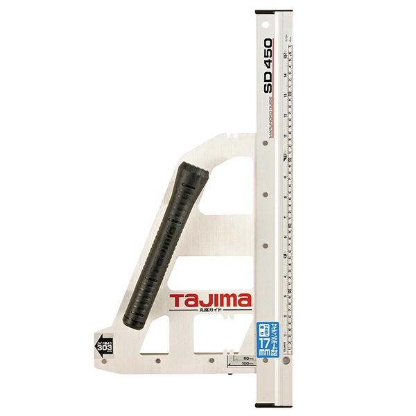 本体に丸鋸の切断位置を簡単に合わせられるセットバック形状をデザインしました。丸鋸がスムーズに進むステンレスガイドに、コンベックスと同じ尺相当目盛付きです。軽くて丈夫な高精度アルミを採用。握って抑えられるロンググリップ。ガイド底面に滑り止めゴ...