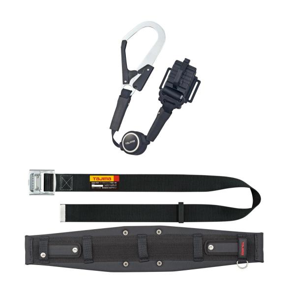 仕様種類：胴ベルト型使用可能質量：100kg以下ランヤード長：1.5mショックアブゾーバ種別：第一種（4kN）最大自由落下距離：1.8落下距離：3.1m材質ベルト：ナイロンストラップ：ポリエステル＋ベクトランフック：スチール付属品・胴ベルト...