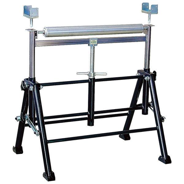 ●各種機械の材料送りにお使いください。●作業がはかどります。●丈夫な鉄ローラーを採用。●無段階に高さを調整できます。●垂木などを使用して作業台としてもお使いいただけます。