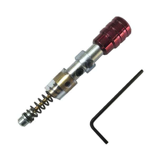 ドリルがワンタッチ着脱でき、2.5mmのセンター穴が簡単にあけられ、ビス頭もとびにくく、プラケットや丁番などがズレることなく正確に取付けできます。