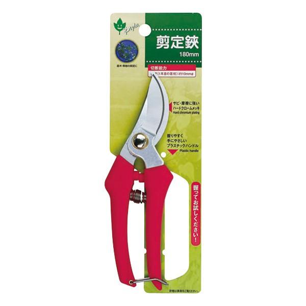 ■切断能力：小枝約5mmφ（一年目の若狭の場合）■刃部：ハードクロームメッキ（サビ・摩擦に強い）■柄部：プラスチックハンドル（握りやすく手にやさしい）