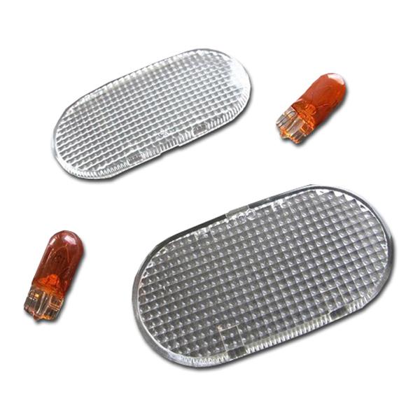 当商品はスズキ車用です。優良国産品のマーカーレンズ左右セットです。すぐに色が白くなる海外製品のレンズではございません。オレンジのバルブが２つ付属しております。【適合車種】ワゴンR ： CT21S、51S、CV21S、51S、MC11S、21...