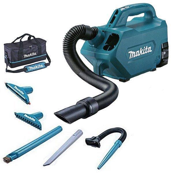 マキタ 18V 充電式クリーナー CL184DRF 紙パック式 ●18-3.0Ahバッテリ・充電器・ソフトバッグ付●コンパクトボディ＆多彩な先端アタッチメントで車内の隅々まで快適きれい！■狭い車内でもシートに置いたまま快適清掃■3モード切替...