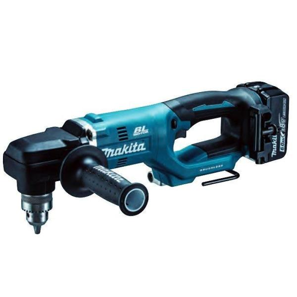 マキタ 18V 充電式アングルドリル DA450DRGX 13mm 6.0Ahバッテリ2個・充電器・ケース付●バッテリBL1860B×2本・充電器DC18RF・ケース付●AC機を超える穴あけスピード●ハイパワーブラシレスモータ搭載で高出力・...