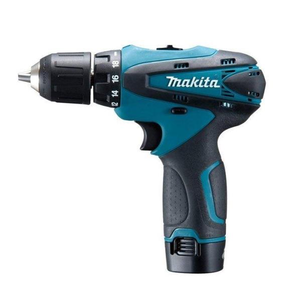 マキタ　１０．８Ｖ　充電式ドライバドリル　ＤＦ３３０ＤＷＸ●1.3Ahバッテリ2個・充電器・ケース付●小型・軽量ボディ：最大トルク : 22N・m/質量 : 1.0kg●キーレスチャック仕様●18段クラッチ + 直結●[高速][低速]2すぽ...