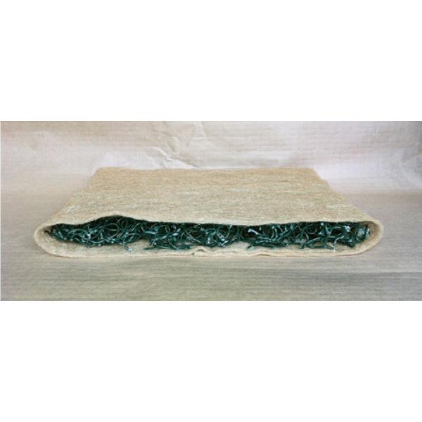 土木用ヘチマロン　マット型全透水 FTタイプです。【特徴】・マット型ヘチマロンに不織布を取り付けています。・表面の隙間が多く、内部の空間の多い立体網目の為、空気や水がスムーズに出入り出来ます。・ 立体網目の繊維が、多数の接点でお互いに溶け合...