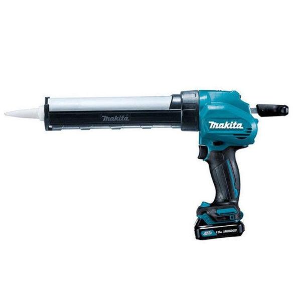 マキタ 　１０．８Ｖ　充電式コーキングガン　ＣＧ１００ＤＳＨ　（バッテリ、充電器、ケース付）●1.5Ahバッテリ・充電器・ケース付●ダイヤル変速＋トリガ変速●硬いシーリング剤でも、スピーディに施工！●先端ノズルの切り口を作業姿勢や方向に合わ...