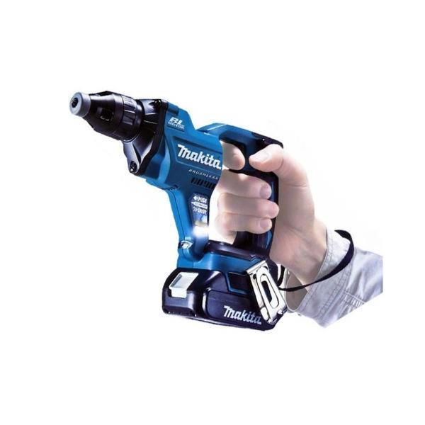 マキタ　18V　充電式スクリュードライバ　FS455DRAX　2.0Ah×2個付モデル●18V/2.0Ahバッテリ×2個・充電器・ケース付■回転数4,500min-1■押している時だけ回転！ネジから離すとモータ停止「プッシュドライブ」■別売...