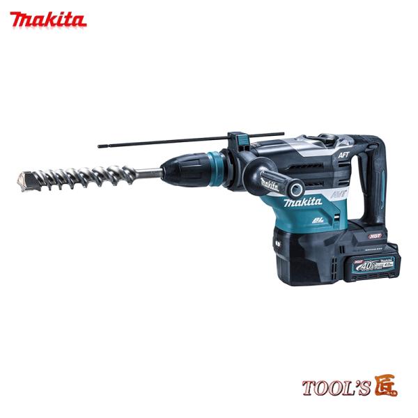 マキタ　40Vmax　充電式ハンマドリル　HR005GRMX　40mm　SDSマックス　※ビット別売●バッテリ×2本・充電器・ケース付※ビット別売■マキタAC機同等のパワー＆能率■低振動機構AVT・ソフトノーロード機能搭載。圧倒的な低振動■...