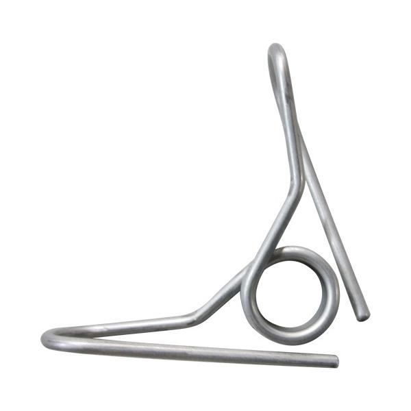 【特徴】グラファイポール専用クリップです。【用途】野生動物被害対策(電気柵用ワイヤー支持クリップ)。【仕様】●ホール直径10mm用。●10個組。【材質】●亜鉛メッキ鉄線。【サイズ】幅：50mm高さ：33mm奥行き：27mm重量：7g