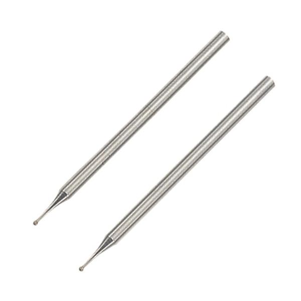 【特徴】ガラス、セトモノの彫刻、研削用ダイヤモンドビットです。【用途】ガラス・瀬戸物の彫刻、研削用。【仕様】●先端形状：丸。●シャフト径：径2.35mm。●最高対応回転数：300000min-1(回/分)。【材質】●先端：ダイヤモンド電着。...