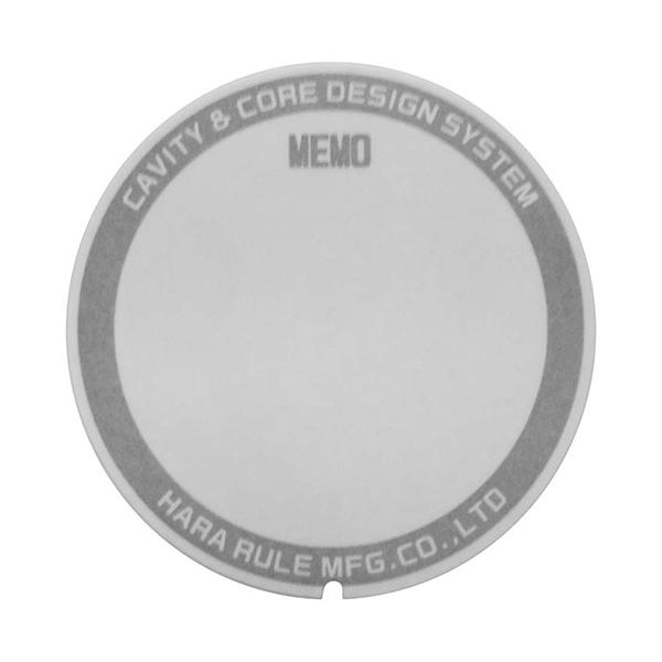 【特徴】直径50mmで大きくメモしやすいです。【用途】メモ用シール。【仕様】●サイズ：直径50mm。【材質】●紙。【サイズ】幅：50mm高さ：50mm