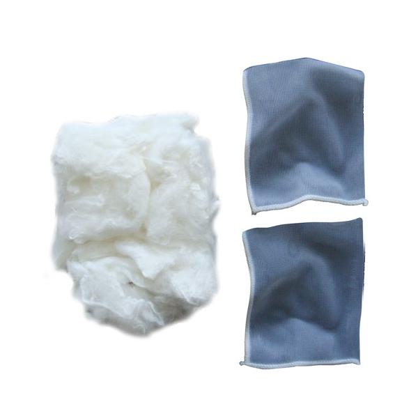 【特徴】ほとんどのスミツボに使用できます。吸水性抜群のセルロース綿です。綿くずが糸に絡まないメッシュ袋付きです。【用途】スミツボ用綿。【仕様】●メッシュ袋付。【材質】●綿：セルロース。【サイズ】幅：65mm高さ：95mm奥行き：30mm重量...