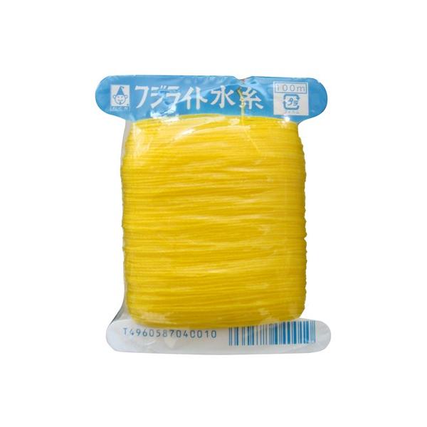 【特徴】一般測量用の水糸です。【用途】測量用水糸。【仕様】●色：黄。●糸の太さ：約0.80mm。●長さ：100m。【材質】●糸：ポリエチレン。【サイズ】幅：84mm高さ：102mm奥行き：24mm重量：31g