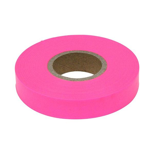 【特徴】巾が15mmなので、大量にご使用の際にもかさばりません。蛍光色なので現場で目立ちます。【用途】測量現場、樹木調査などの目印。【仕様】●サイズ：幅15mm×50m。●厚さ：0.09mm。●重量：77g。【材質】●塩化ビニル樹脂。【サイ...