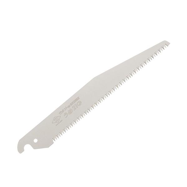 【特徴】刃渡り、目のピッチともに抜群です。切り始めも刃がバラつきにくいです。【用途】剪定梅210替刃。【仕様】●板厚：0.7mm。●ピッチ：3.0mm。●切り幅：0.9mm。●刃渡り：210mm。【材質】●刃：SK5。【サイズ】幅：33mm...