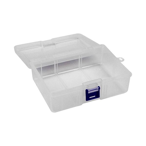 【特徴】深底タイプでタップリ収納できます。蝶番・バックルはオール別部品を使用し、耐久性抜群です。積み重ねが可能です。【用途】パーツ等小物類の収納。【仕様】●外寸：(L)167×(W)126×(H)62mm。●色：クリア。●内寸：(L)152...