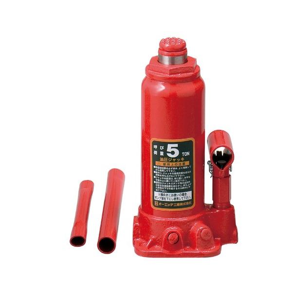 【特徴】オーバーロード(過負荷)防止機構内蔵で安全です。横向きも使用可能です。【用途】建築や自動車の持ち上げ。【仕様】●ベース寸法：96×115mm。●呼び荷重：5T。●最低高さ：216mm。●最高高さ：413mm。【材質】●鋼。●作動油。...