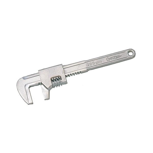 【特徴】モンキレンチに比べて、口開きが大きく用途が広範囲になります。めっきしたナットや銅・真鍮・鉋金など軟質のナット類の締付けに最適です。【用途】メッキしたナットや銅、真鍮、など軟質のナット類の締め付け。【仕様】●口奥行き：42mm。●口開...